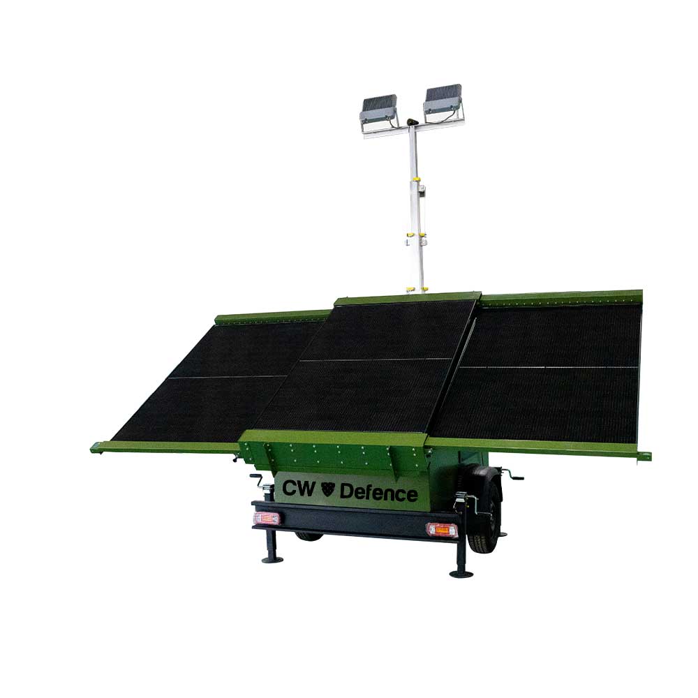 Solar Trailer With Lighting Pole - CW Defence